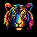 Colorful Modern Rainbow Tiger Wall Art, Digital Download - Etsy