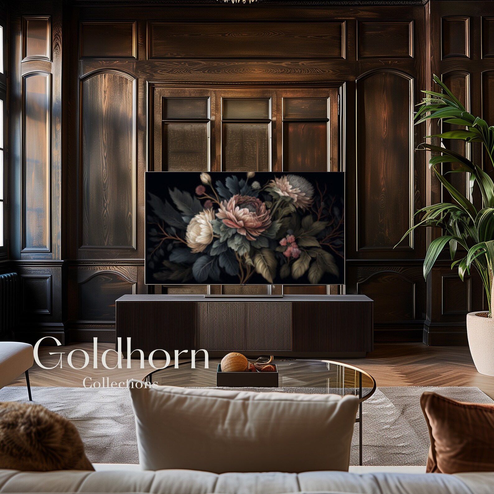 Vintage Flower Dark Moody Samsung Frame TV Art - Etsy