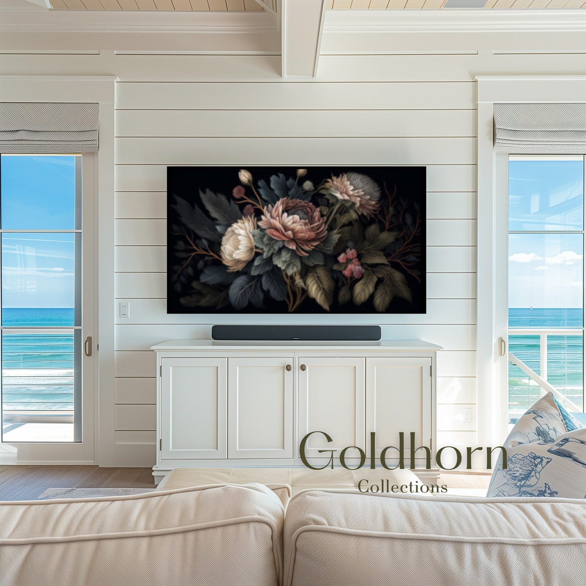 Vintage Flower Dark Moody Samsung Frame TV Art - Etsy