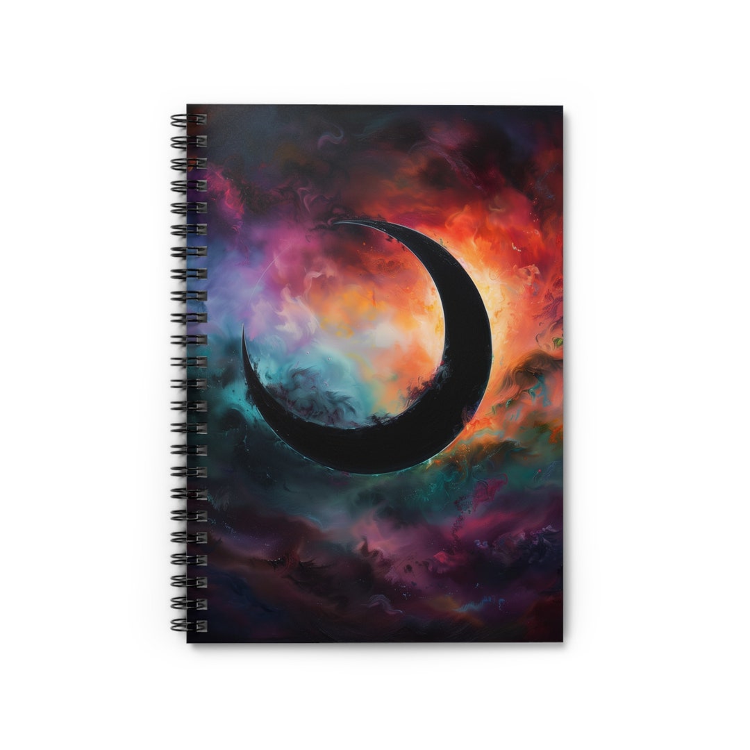 Spiral Notebook Ruled Line, Eclipse II, Solar Eclipse, Lunar, Gift - Etsy