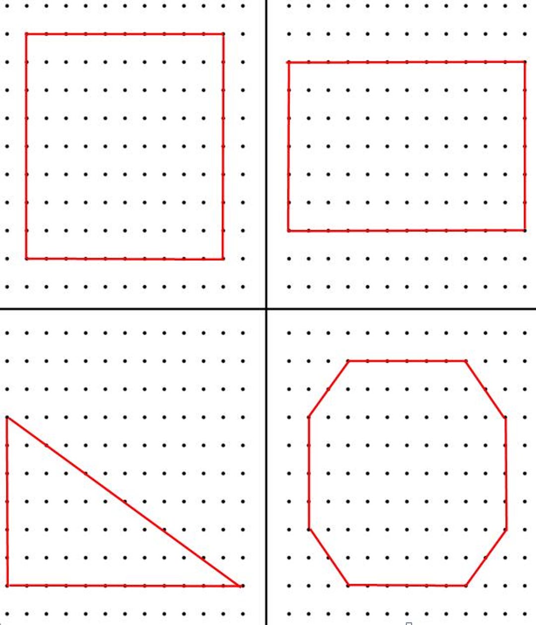 Geoboard Templates - Shapes - Etsy