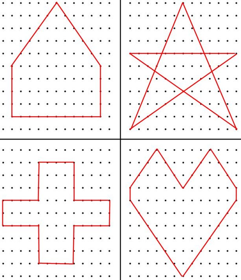 Geoboard Templates - Shapes - Etsy
