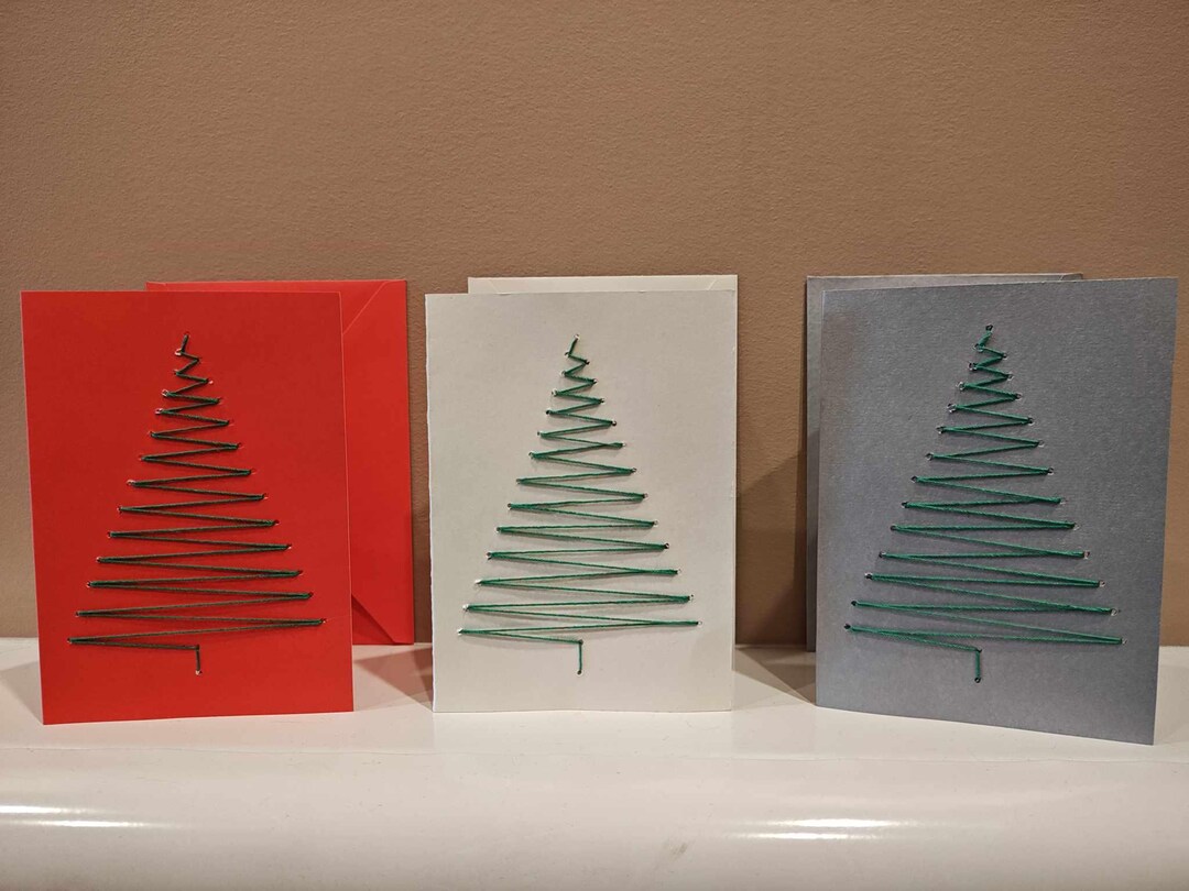 String Art Christmas Cards (handmade) - Etsy