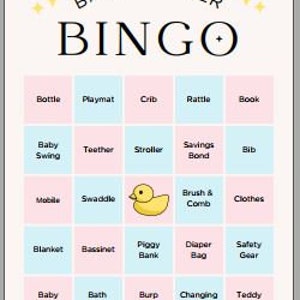 Baby Shower Bingo - 30 Individual Cards - Etsy