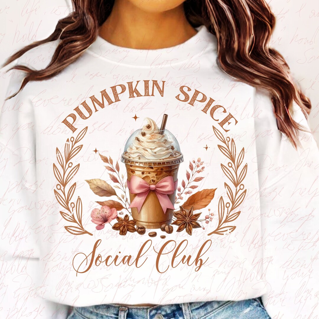 Coquette Pumpkin Spice Png,fall Png,trendy Fall Design,pumpkin Spice Png,fall Design,coquette ...