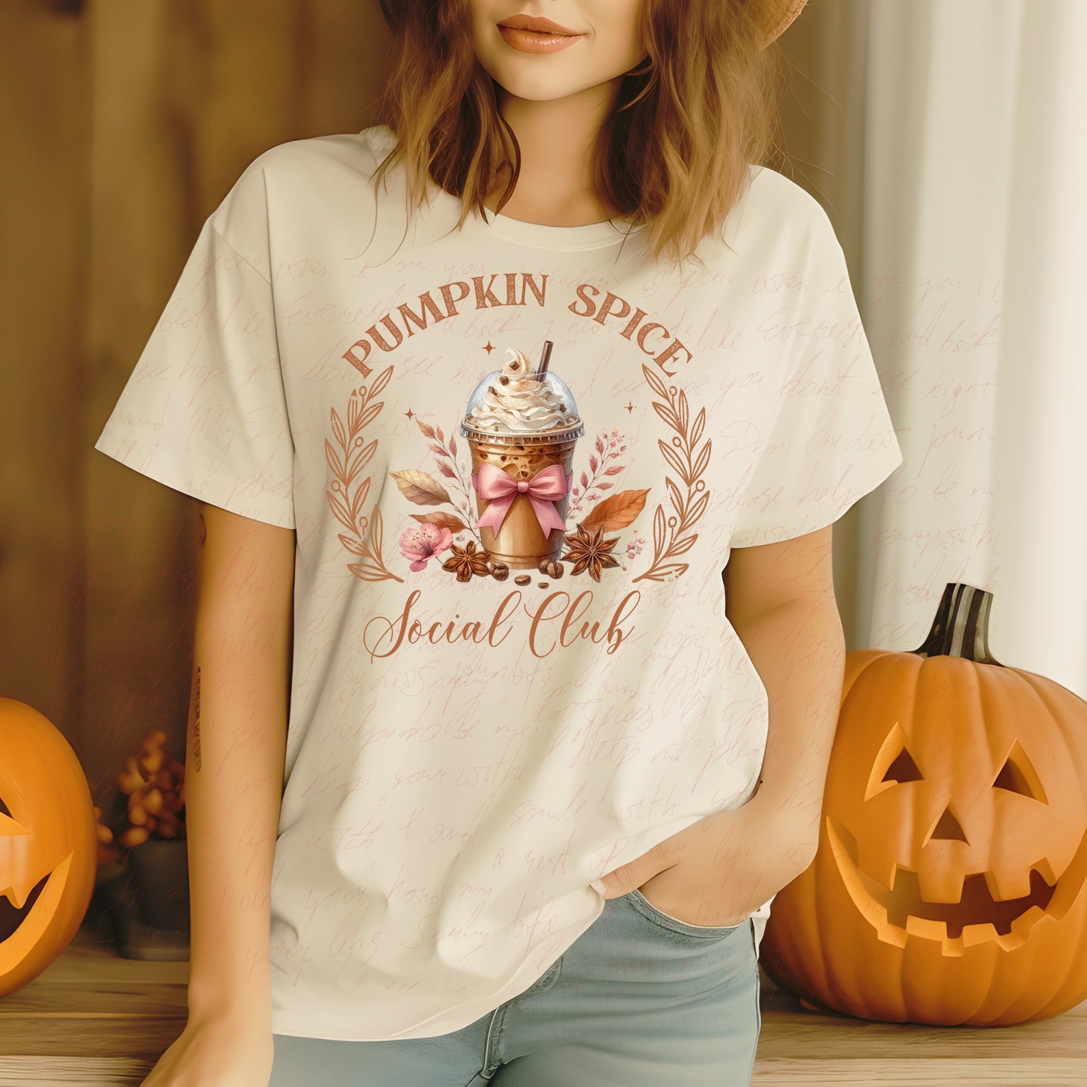 Coquette Pumpkin Spice Png,fall Png,trendy Fall Design,pumpkin Spice Png,fall Design,coquette ...