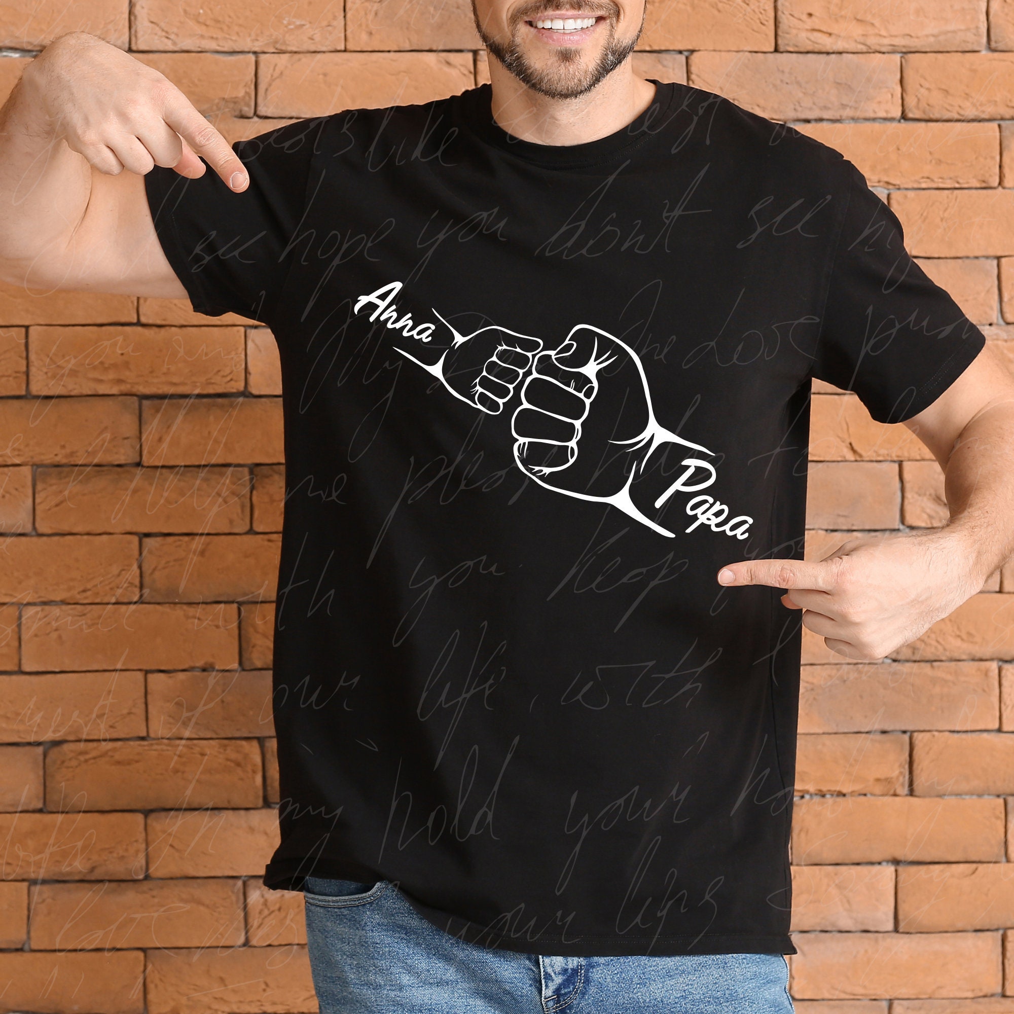 Dad Hand Bundle Svg Png,papa Holding Hands,grandpa and Childs Fist Bump ...