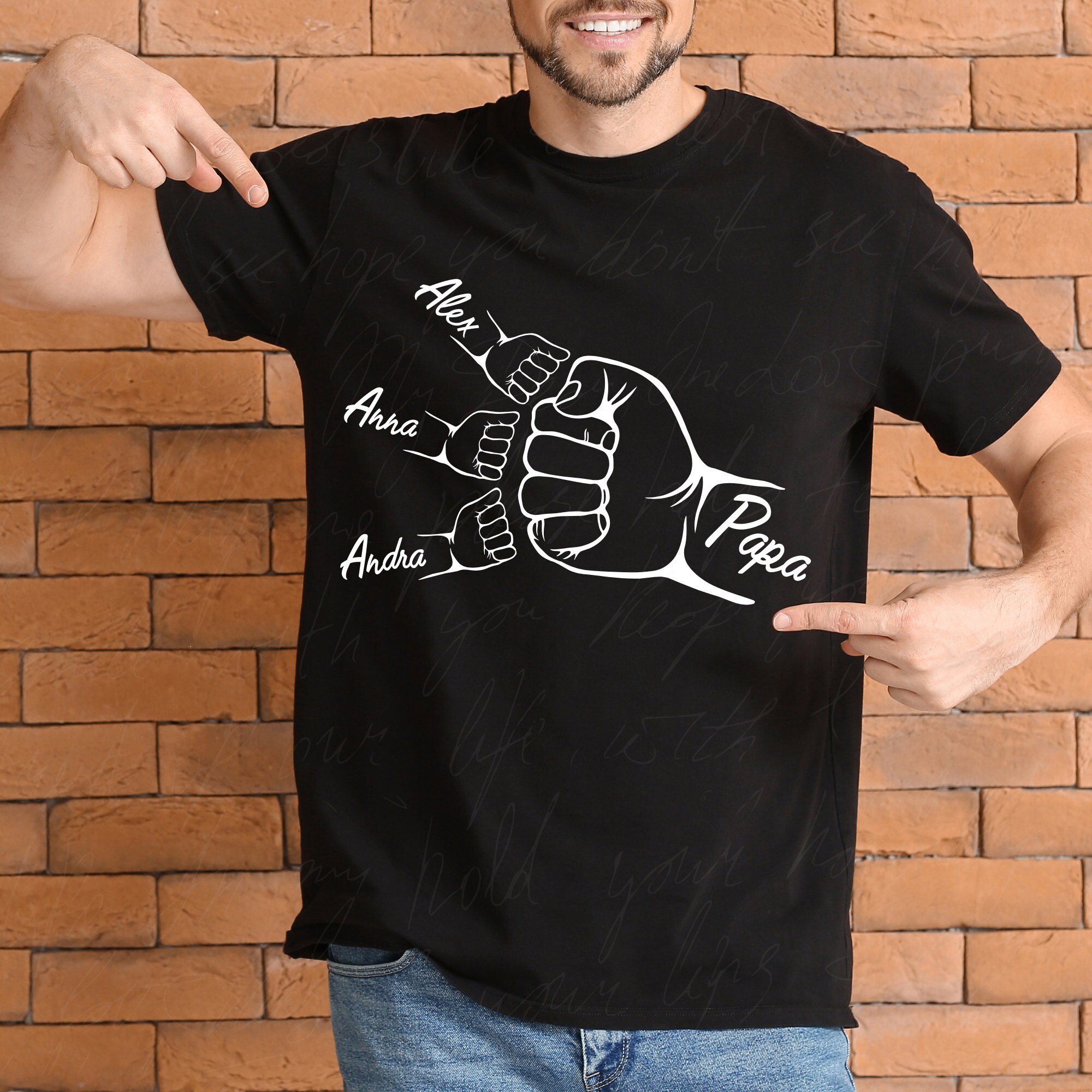 Dad Hand Bundle Svg Png,papa Holding Hands,grandpa and Childs Fist Bump ...