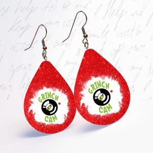 Christmas Character Teardrop Earring PNG Sublimation Design (digital ...