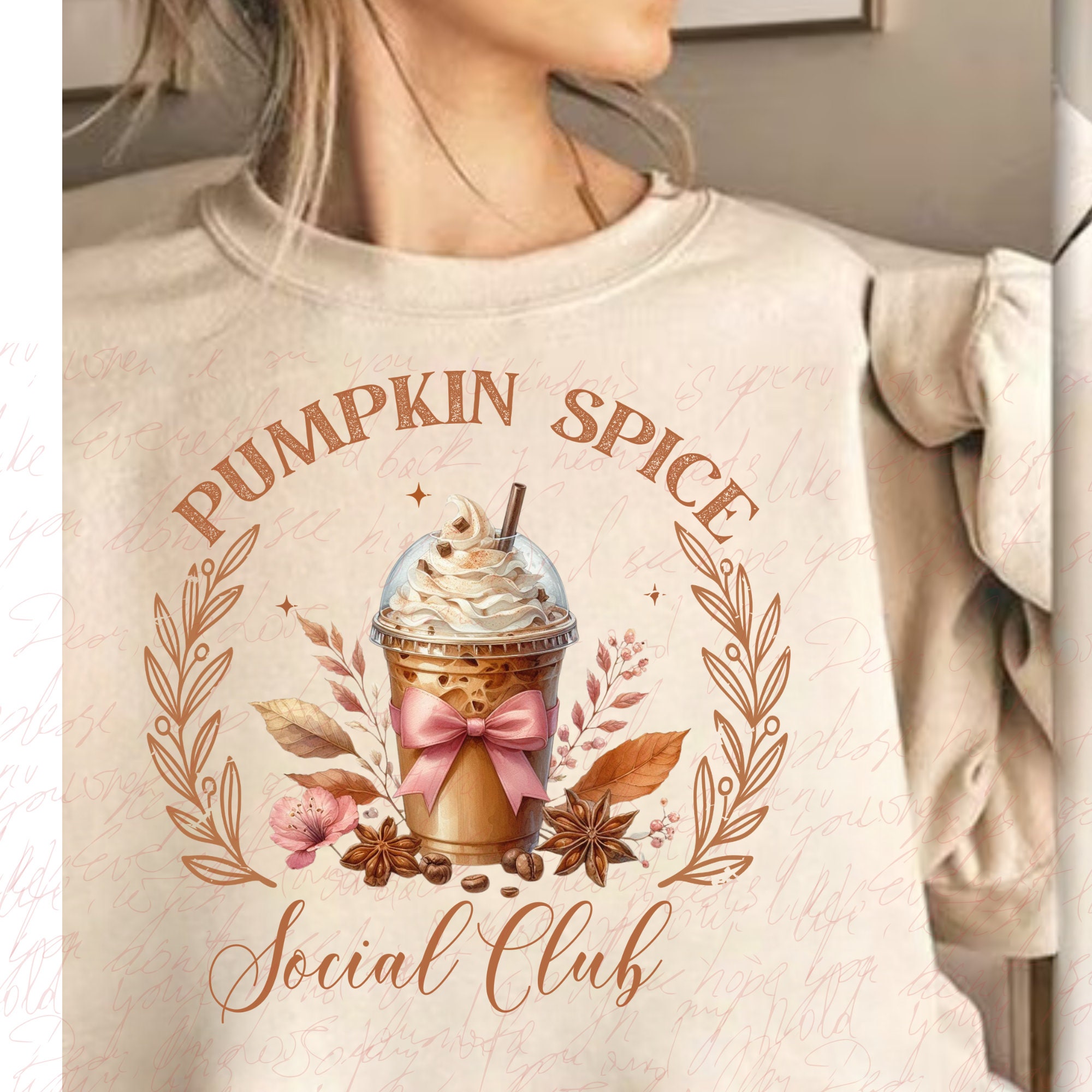 Coquette Pumpkin Spice Png,fall Png,trendy Fall Design,pumpkin Spice Png,fall Design,coquette ...