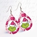 Christmas Character Teardrop Earring PNG Sublimation Design (digital ...