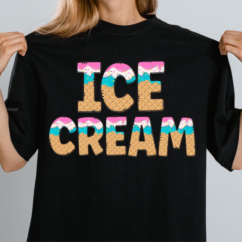 Ice Cream Drip PNG-alfabet: roze en blauw lettertype wafelkegel ...