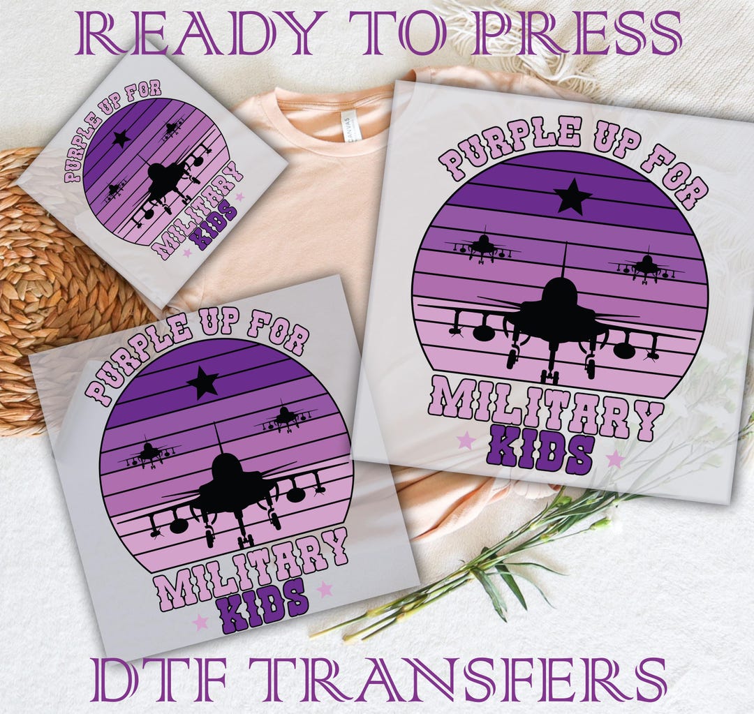 Purple up for Military Kids Ready to Press, Proud Military Child Dtf ...