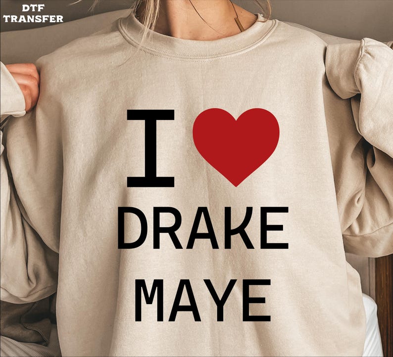 I Love Drake Maye DTF Heat Transfer, Football Fan Shirt Iron On - Etsy