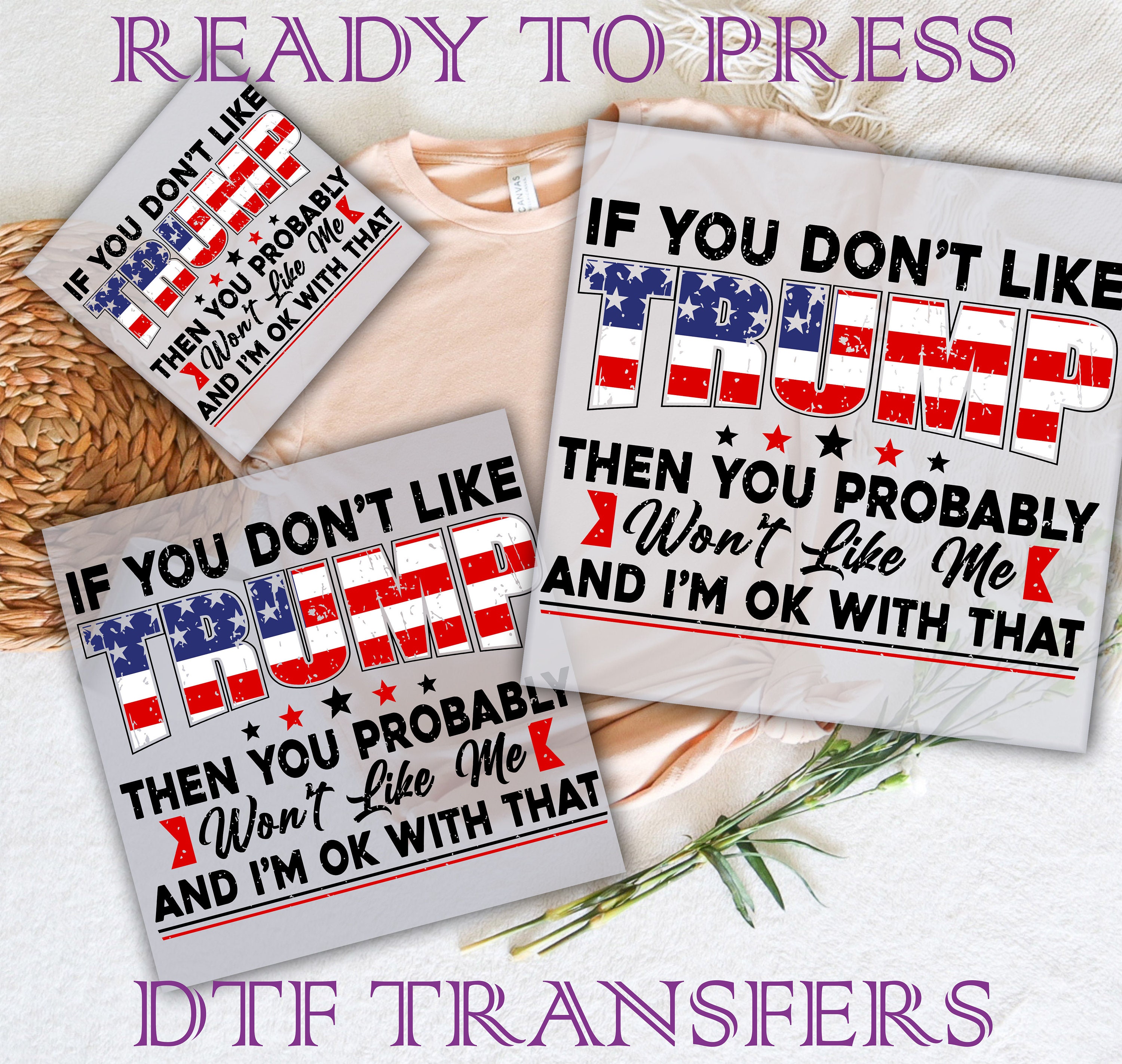 Trump 2024 Dtf, Ready to Press, DTF Prints Heat Transfer, Trump Train ...