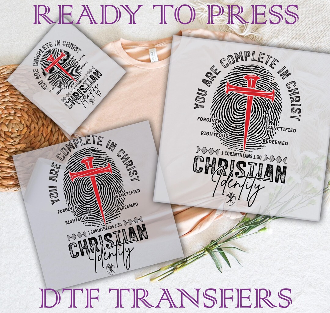 Christian Identity DTF Transfer: Religious Ready to Press - Etsy