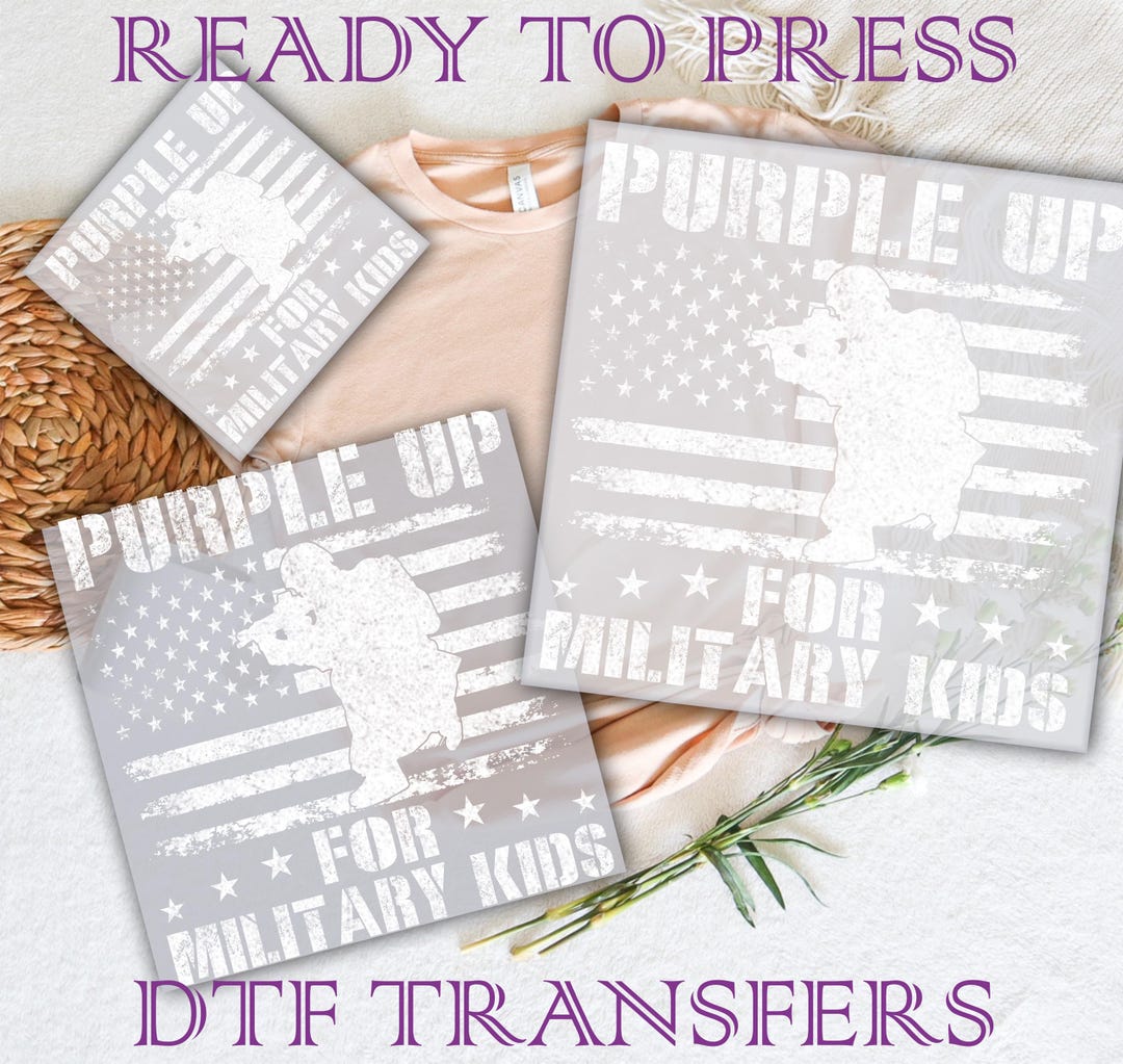 Purple up for Military Kids Ready to Press, Proud Military Child Dtf ...
