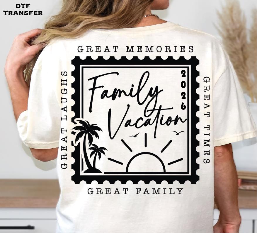 Preppy Family Vacation 2026 DTF Print: Ready to Press Heat Transfer - Etsy
