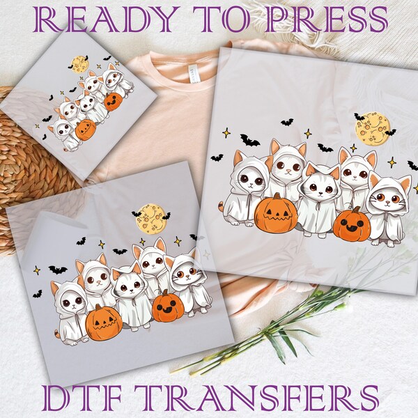 Cat Ghost Dtf - Etsy