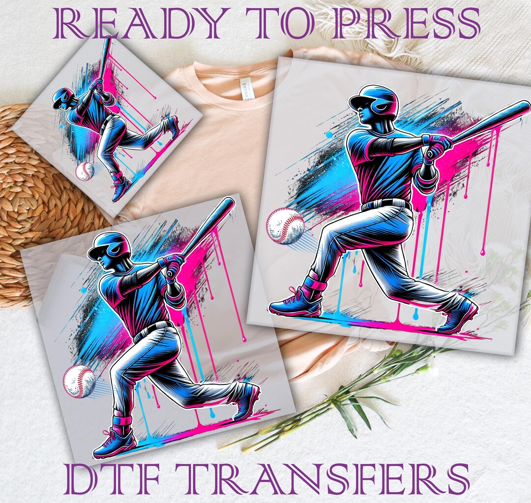 Baseball Player Ice Cream Drip Dtf Transfer, Baseball Dad Ready to ...