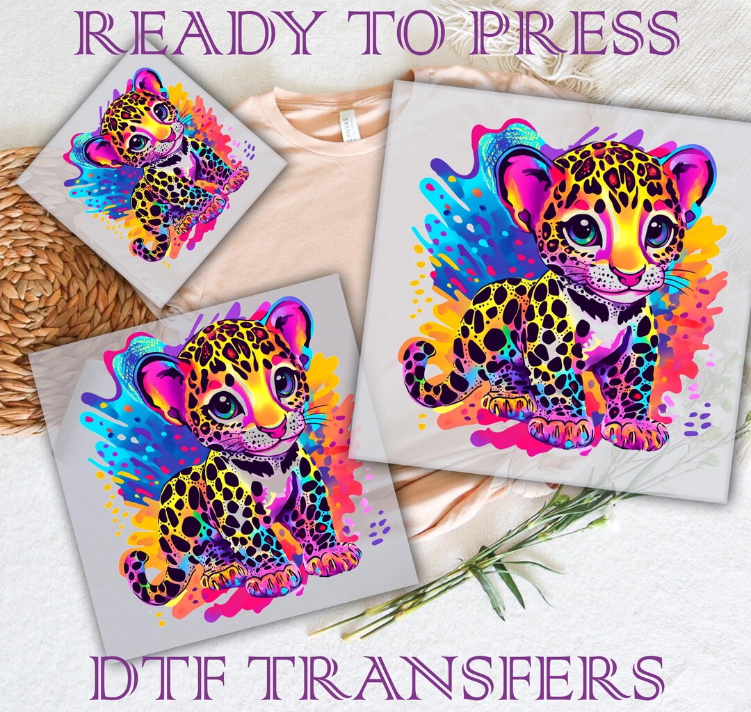 90s Inspired Tiger Ready to Press, Vintage Style Tiger Dtf Transfer ...