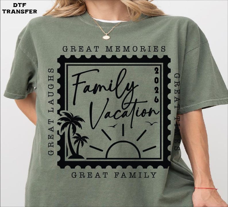 Preppy Family Vacation 2026 DTF Print: Ready to Press Heat Transfer - Etsy