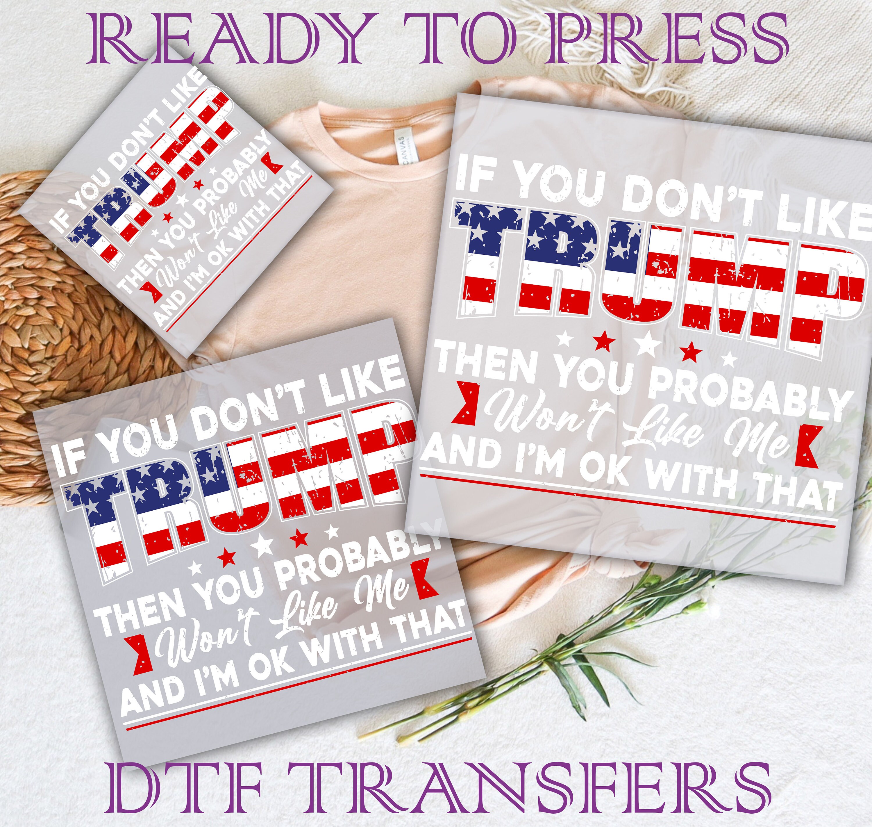 Trump 2024 Dtf, Ready to Press, DTF Prints Heat Transfer, Trump Train ...