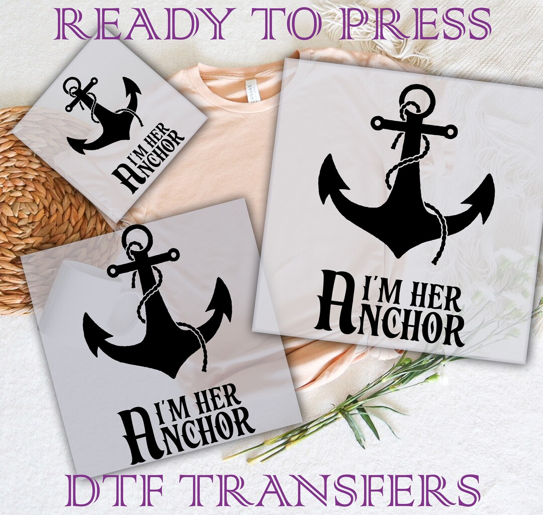 Couple Dtf, I'm Her Mermaid I'm His Anchor Ready to Press, Matching Couples Dtf, DTF Prints Heat ...