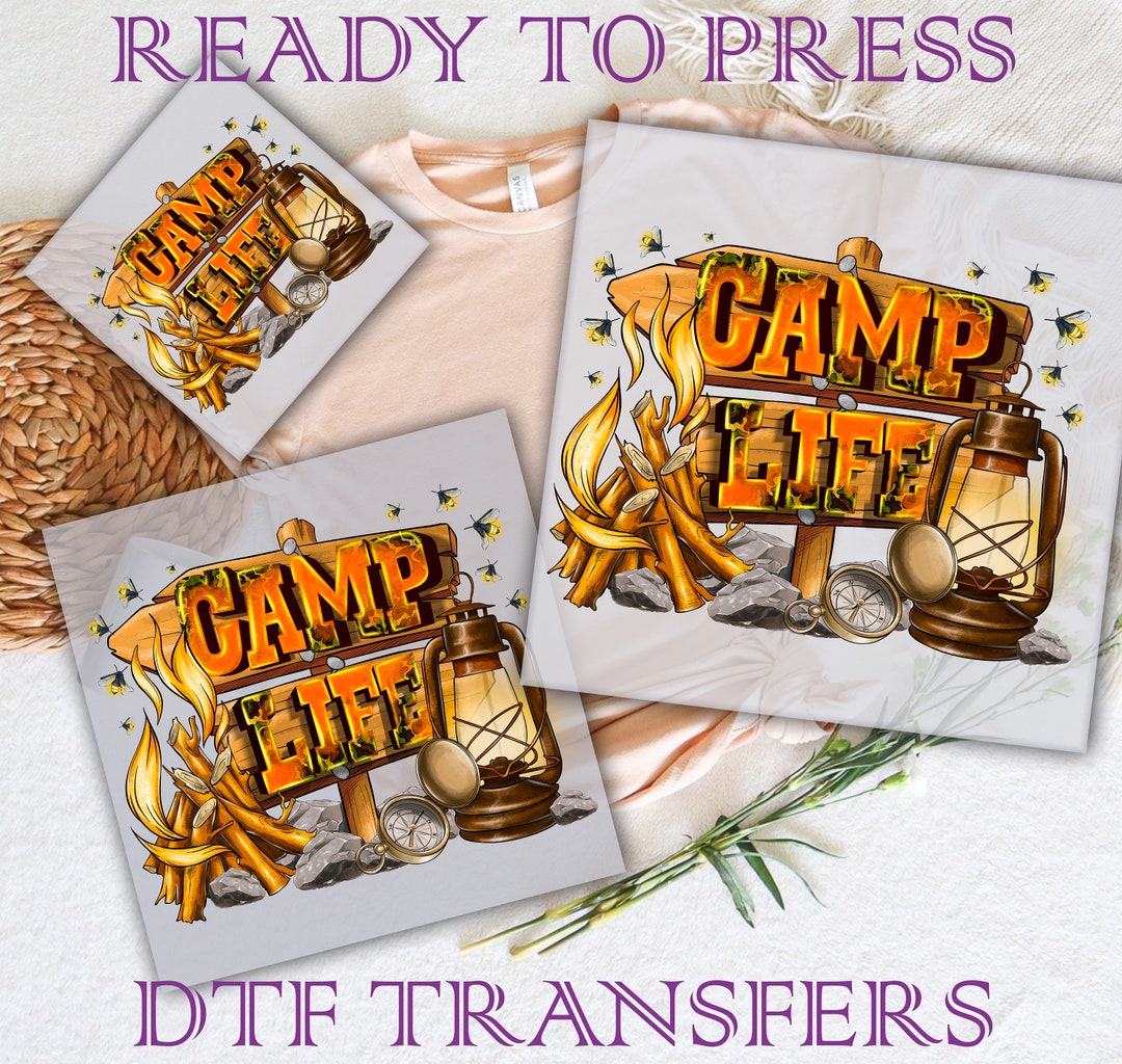 Camp Life Dtf, Ready to Press, Vacation Dtf, DTF Prints Heat Transfer ...