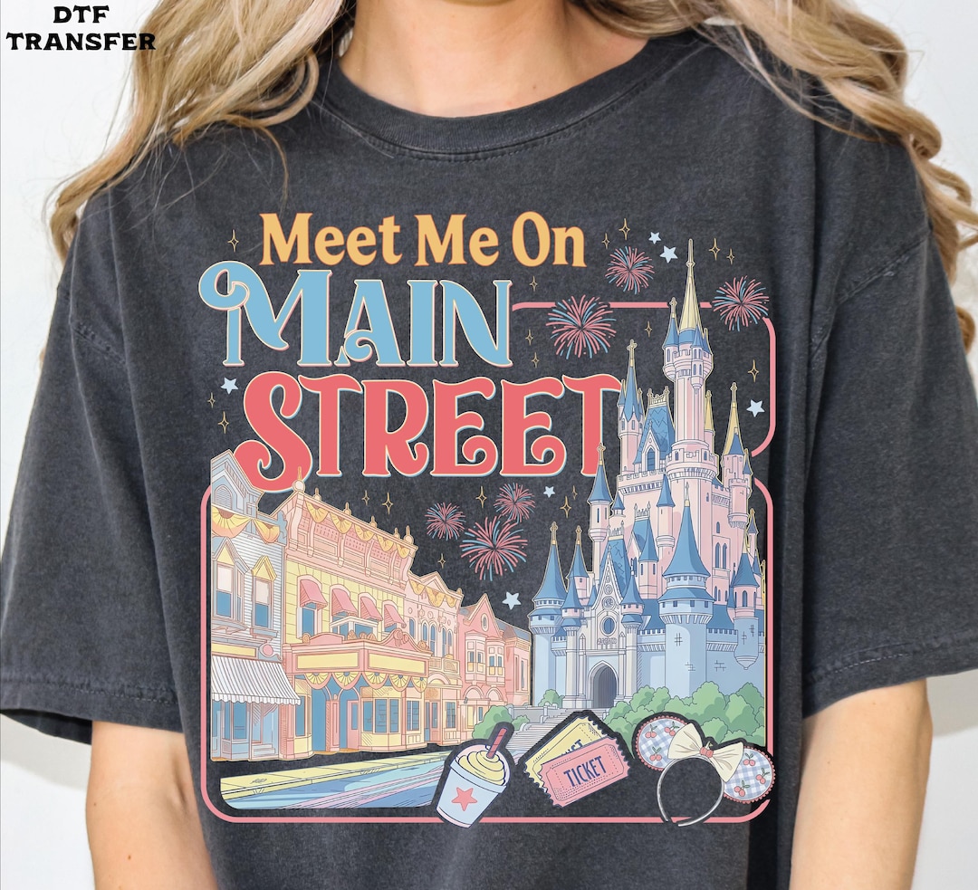 Retro Disney Ready to Press, Meet Me on Main Street Design, DTF ...
