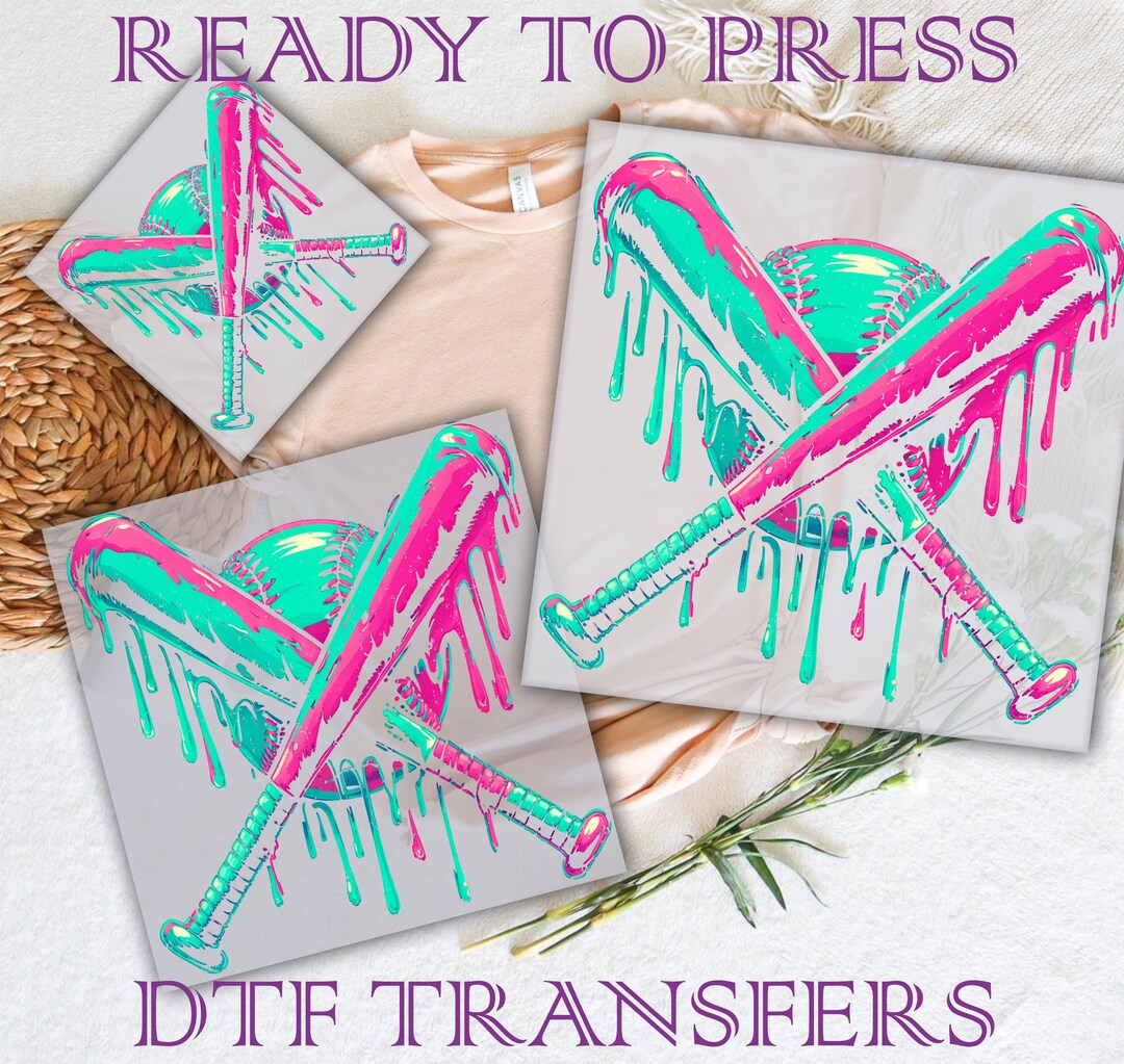 Drip Baseball Bats DTF Transfer: Ready to Press - Etsy