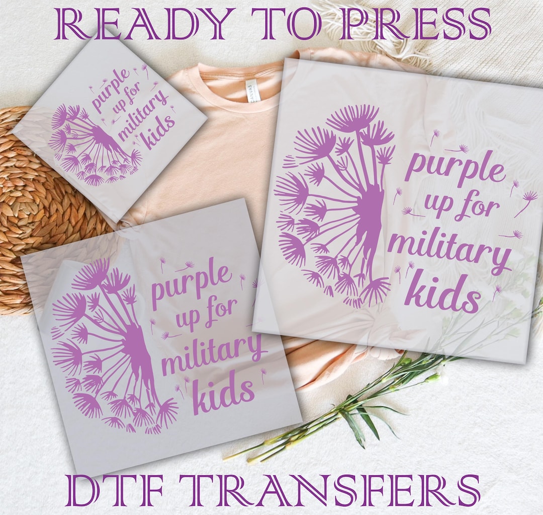 Purple up for Military Kids Ready to Press, Proud Military Child Dtf ...