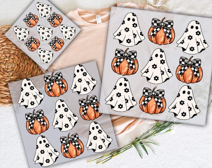 Halloween Ready to Press, Spooky Ghost Dtf, Ghosts Dtf Transfers ...