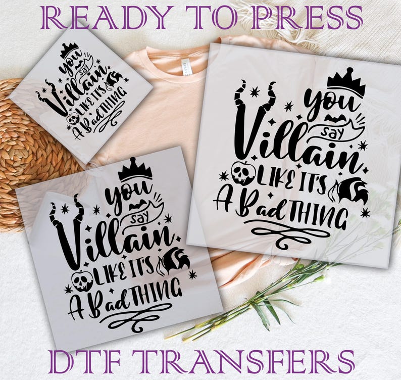Disney Halloween Villain Hubby & Wife DTF Family Transfer - Etsy