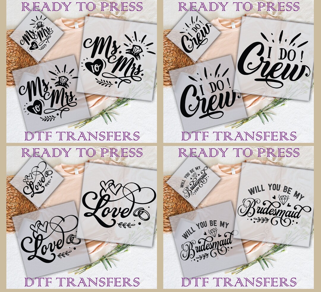 I Do Crew Dtf, Ready to Press, Bachelorette Party Dtf, DTF Prints Heat ...
