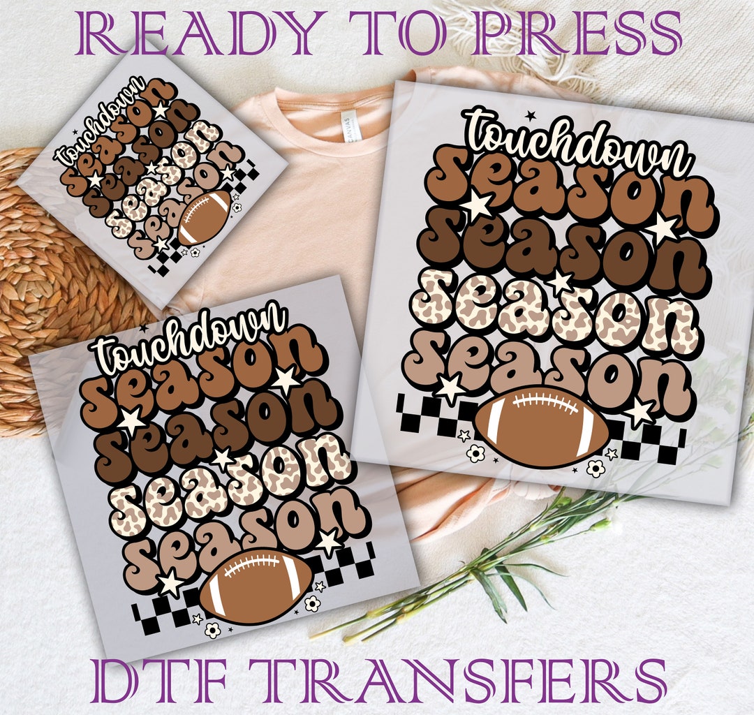 Touchdown Season Retro Football Dtf Transfers, American Football Ready ...