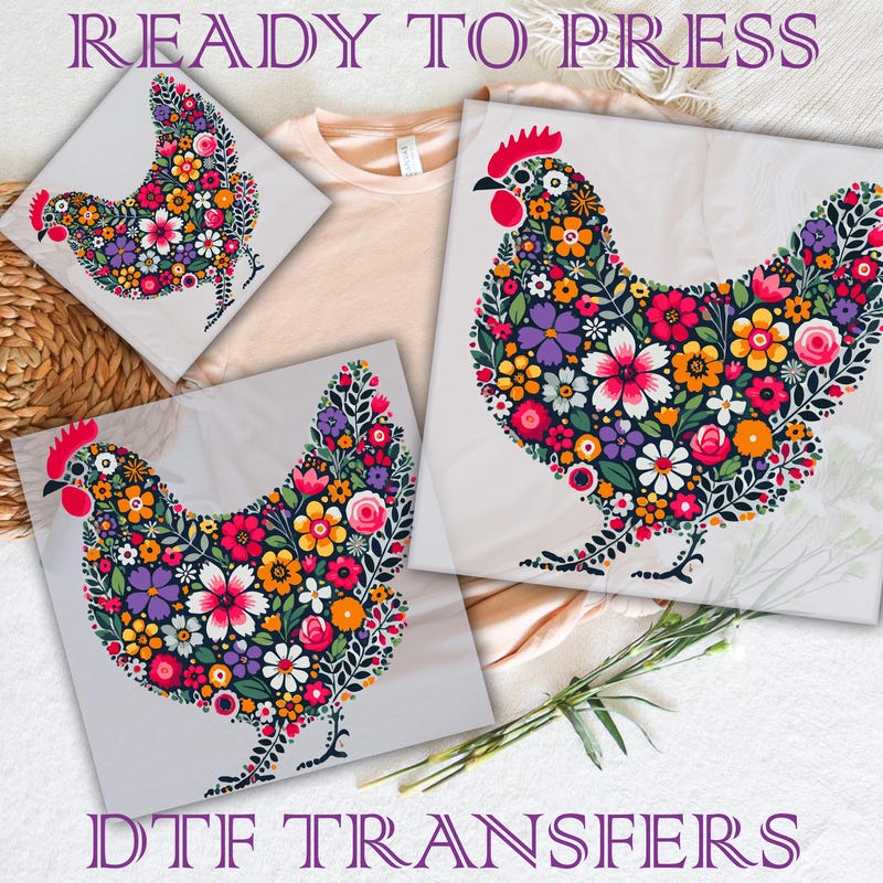 Chicken Heat Transfer - Etsy
