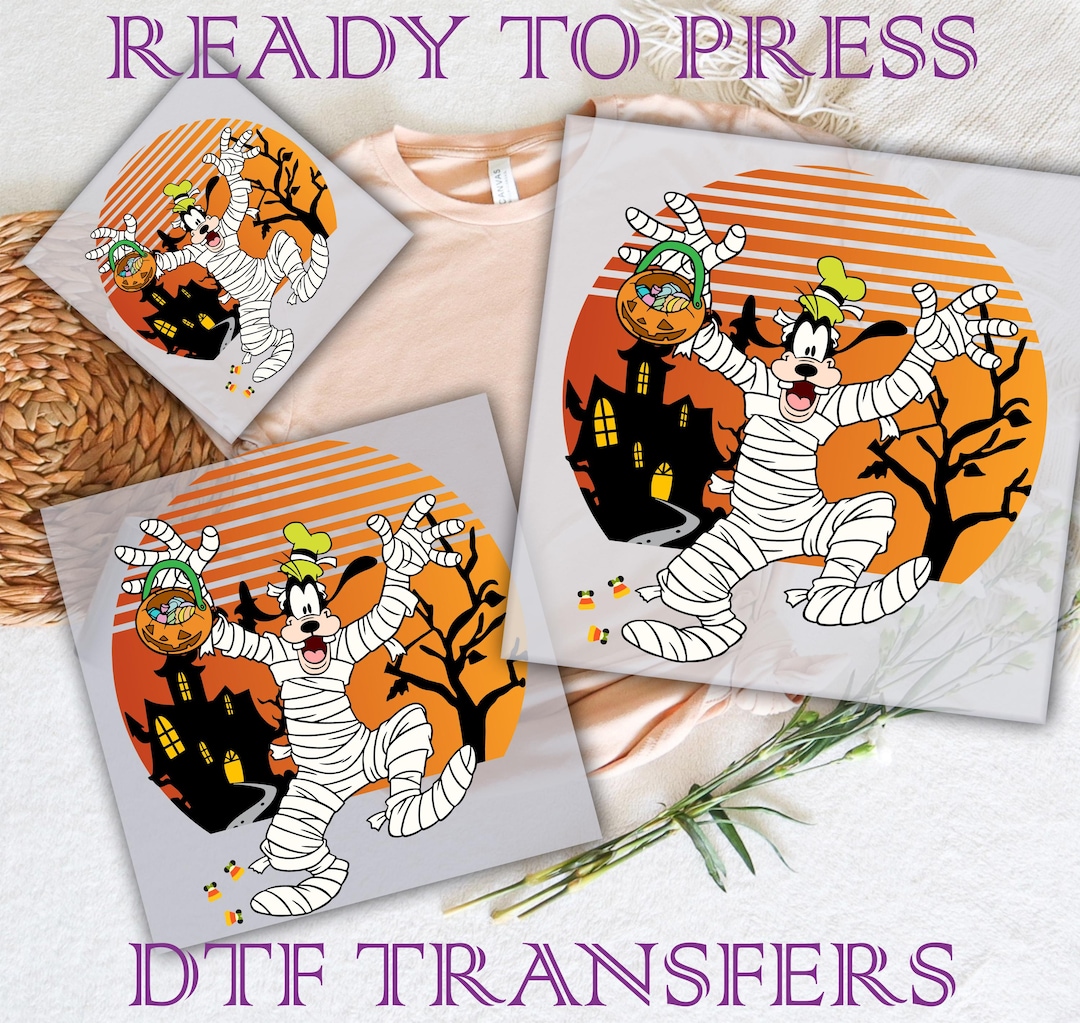 Goofy Mummy Halloween DTF, Disney Halloween Dtf, Pluto and Donald Mummy ...