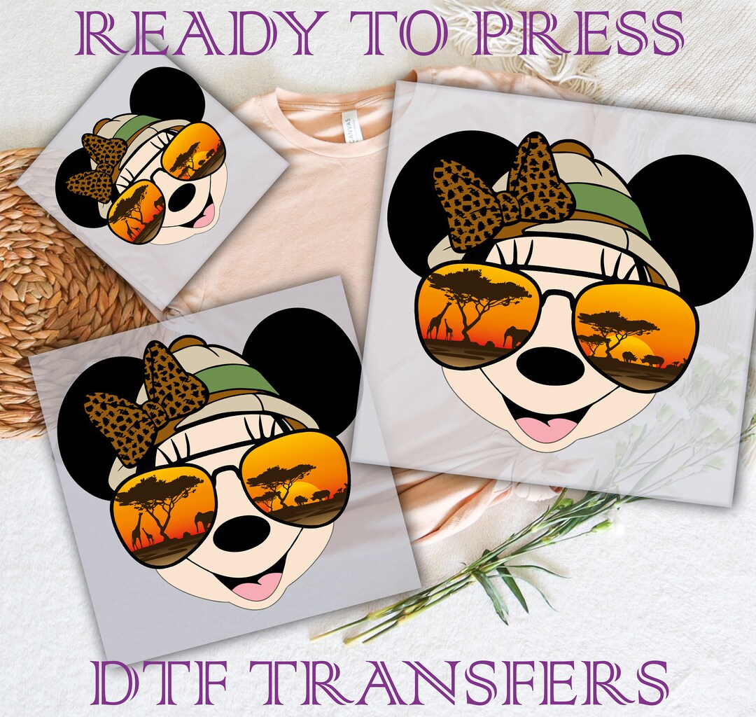Disney Safari Characters DTF Transfer, Disney Ready to Press, Disney ...