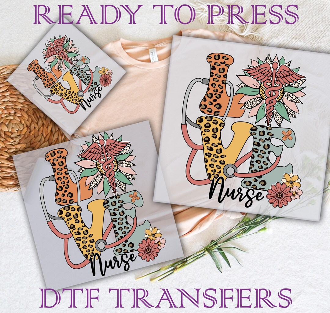 Retro Nurse Love Valentine's Day Transfer, Love Pharmacy Ready to Press ...