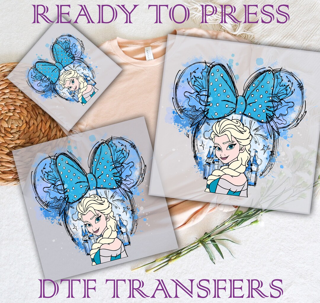 Disney Princess Elsa DTF Transfer, Disney Ready to Press, Girls Trip ...