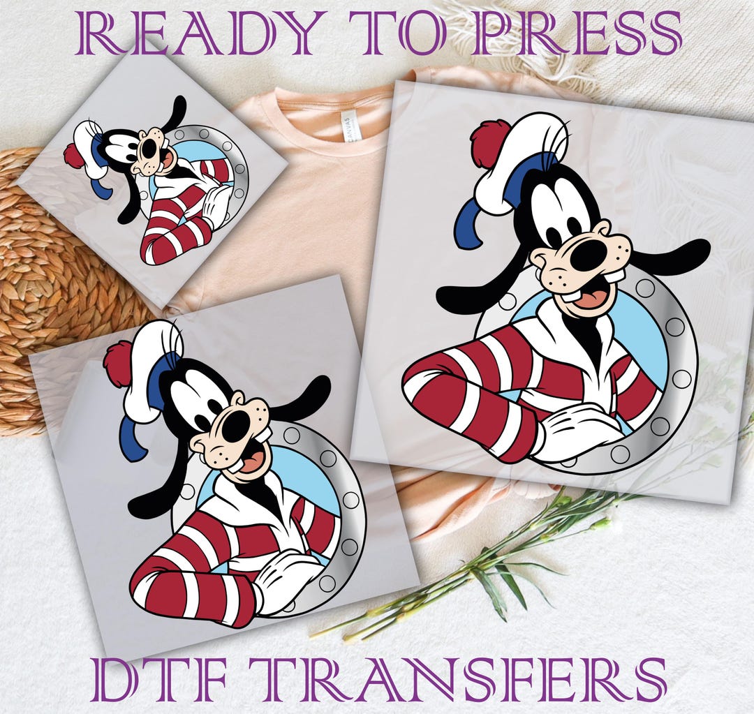 Disney Cruise Goofy 2026 Dtf Transfers, Mickey and Friends Cruise Ready ...