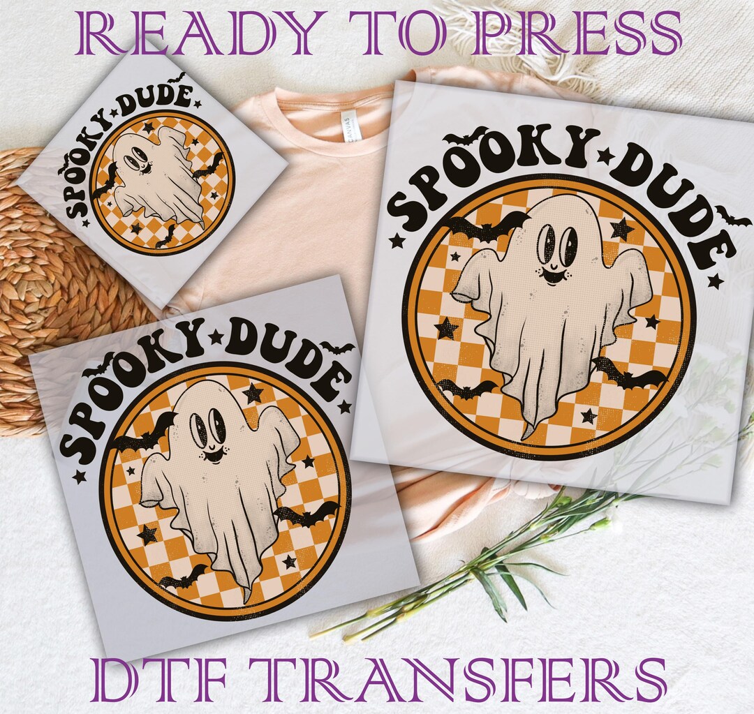 Spooky Dude Ghost DTF Transfer, Ready to Press - Etsy