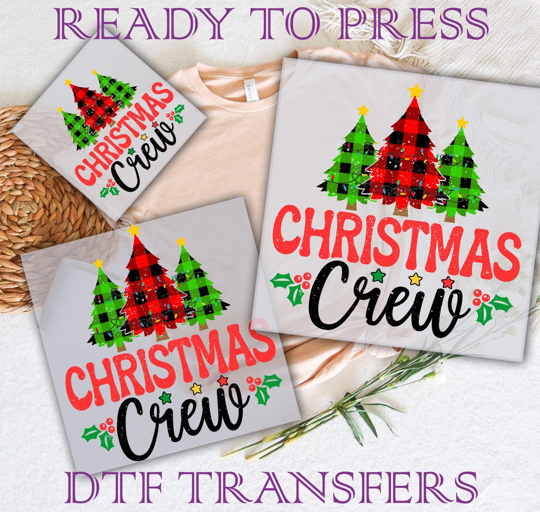 Christmas Crew DTF, Retro Christmas Dtf Transfer, Christmas 2025 Ready ...