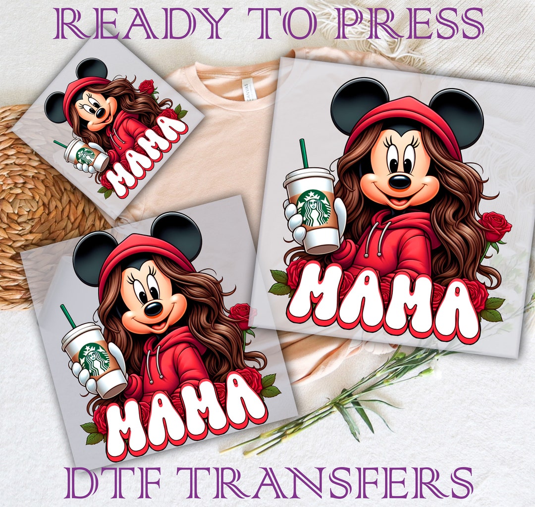 Mickey Mama Dtf Transfers, Ready to Press, DTF Prints Heat Transfer ...