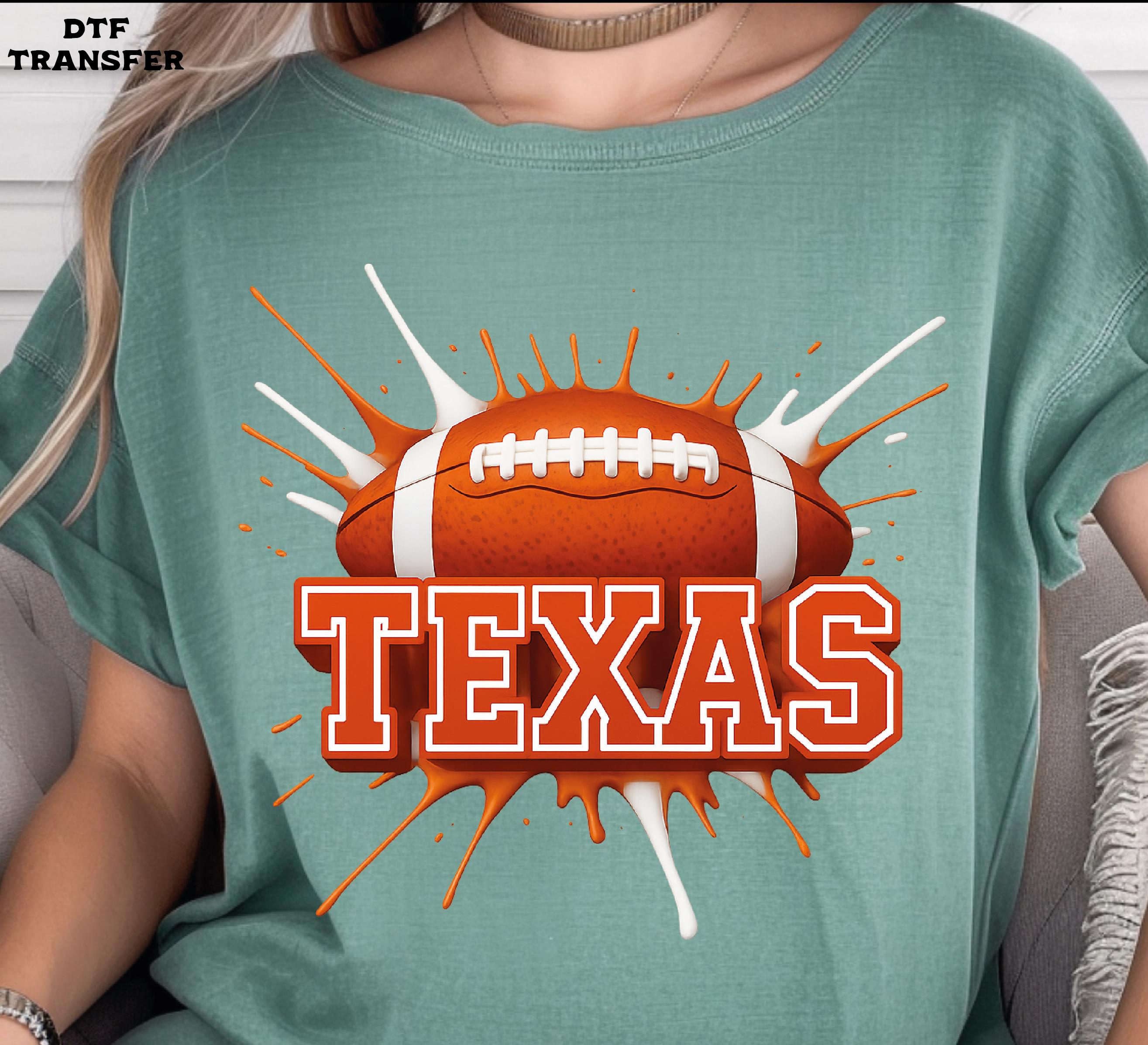 3D Football Drip College Team Logo DTF Transfer: Ready to Press - Etsy