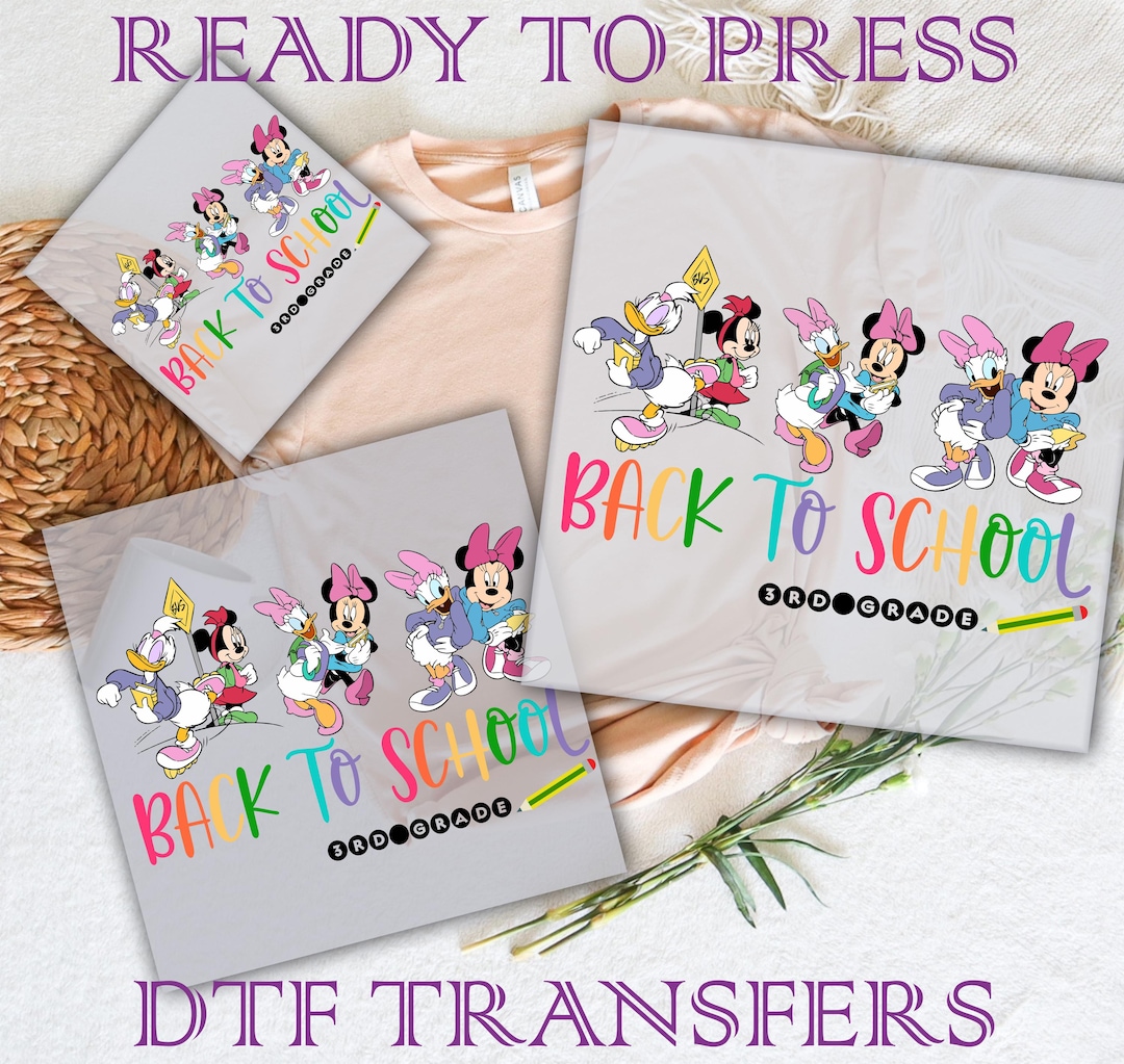 Disney Back to School Ready to Press, Back to School Dtf, First Day of ...