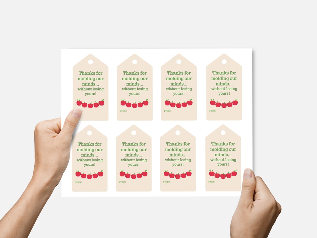 Funny Teacher Appreciation Gift Tags, Teacher Gifts, End of School Year ...