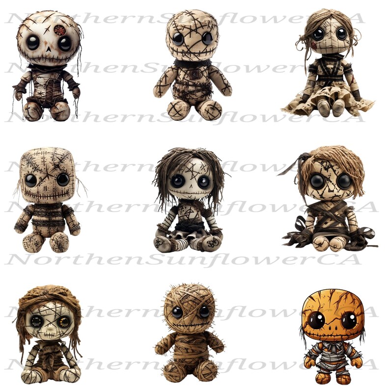 Voodoo Doll Clipart Bundle: Spooky Gothic Graphics (digital Download ...