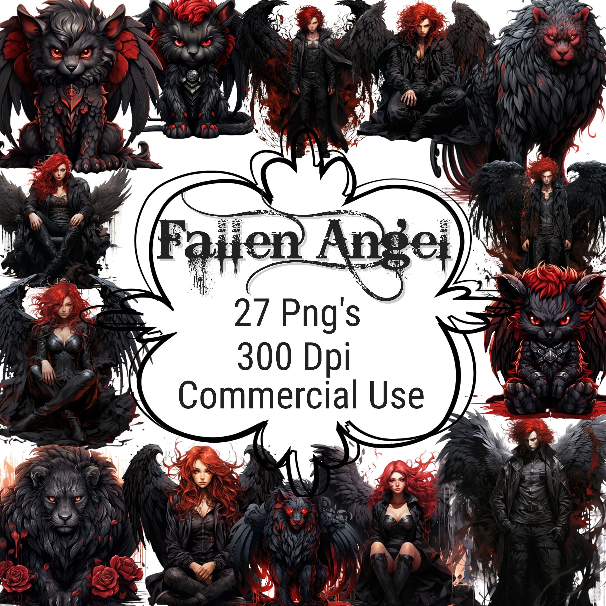 27 Fallen Dark Angel Png Clipart Gothic Dark Fantasy Transparent ...